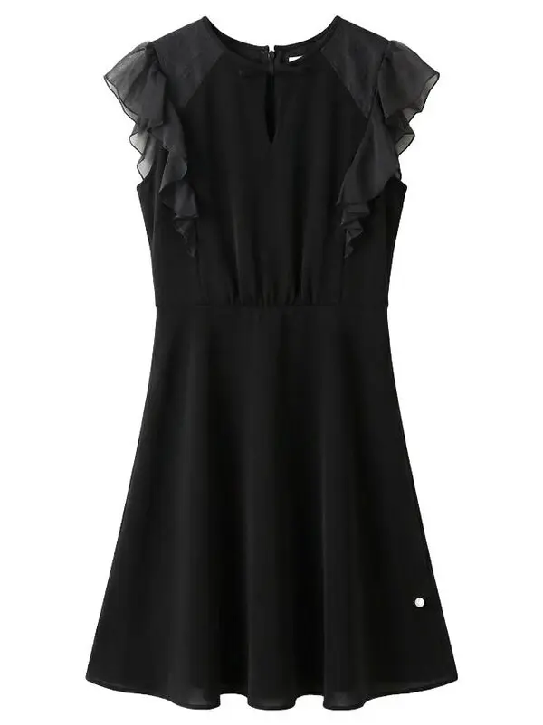 Max Mara Round Neck Dress - Black