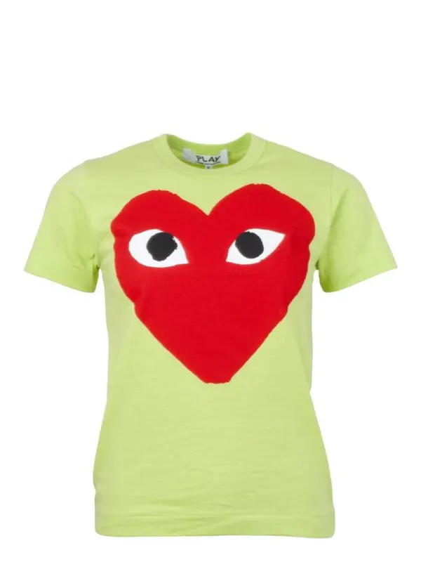 Play Comme Des Garcon Logo Detail T-shirt - Yellow