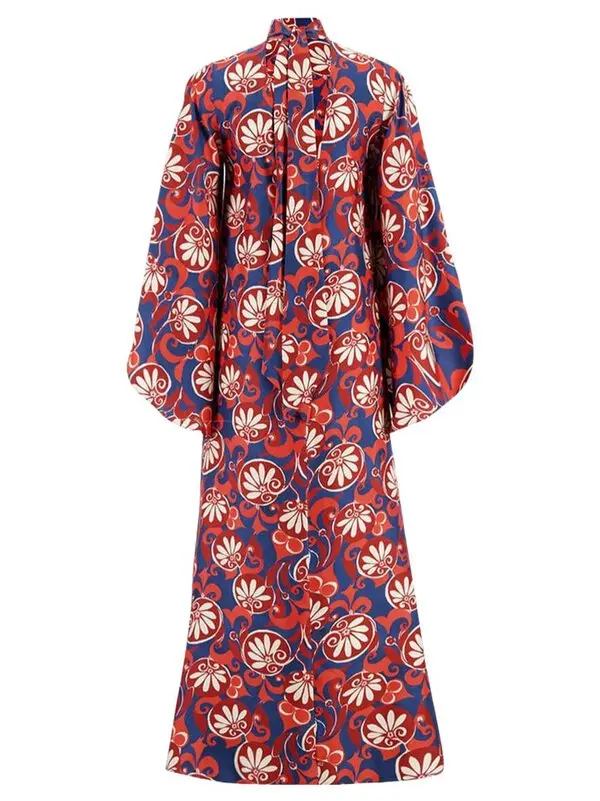 La DoubleJ Magnifico Moonflower-print Silk Maxi Dress - Red