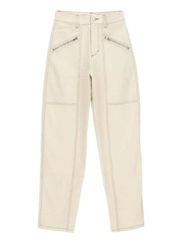 Isabel Marant Étoile High-waisted Wide Leg Jeans - Nude
