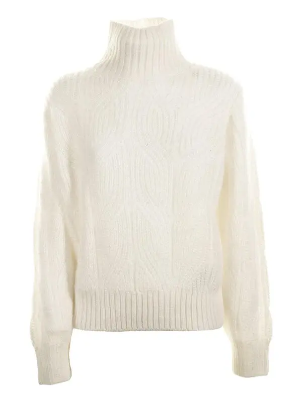 Eleventy Long Sleeve Sweater - White