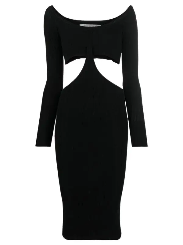 Philosophy Di Lorenzo Serafini Cut-out Detail Knit Dress - Black