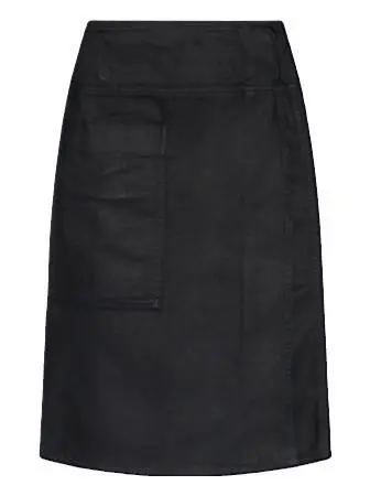 LEMAIRE A-line Denim Midi Skirt - Black