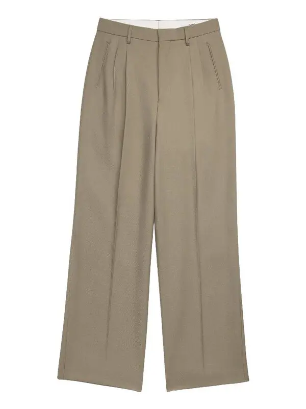 Ami Straight-leg Tailored Trousers - Nude