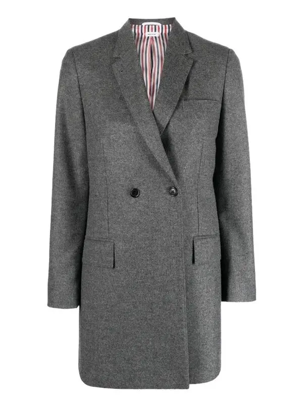 Thom Browne Double-breasted Tailored Coat - Medium Gray