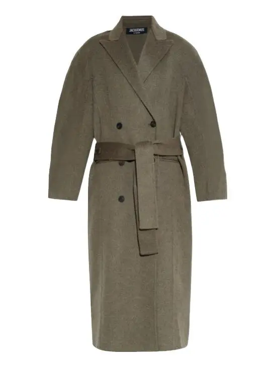 Jacquemus The Curvo Man's Coat - Green