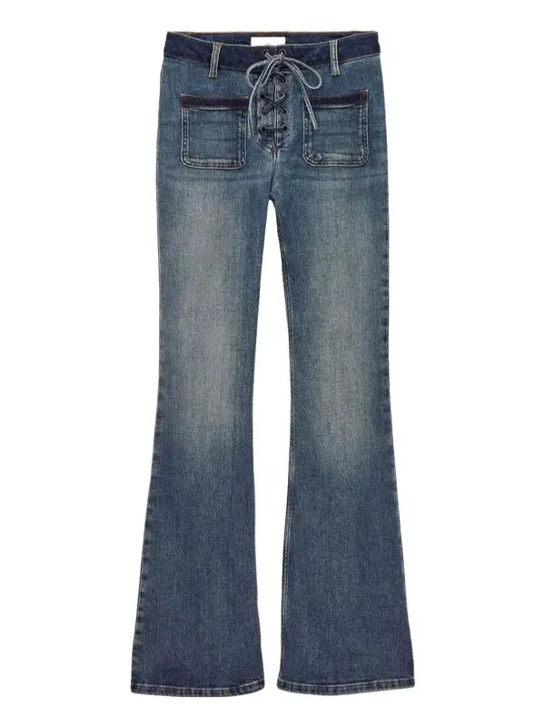 Ba&sh Tie-front Jeans - Blue