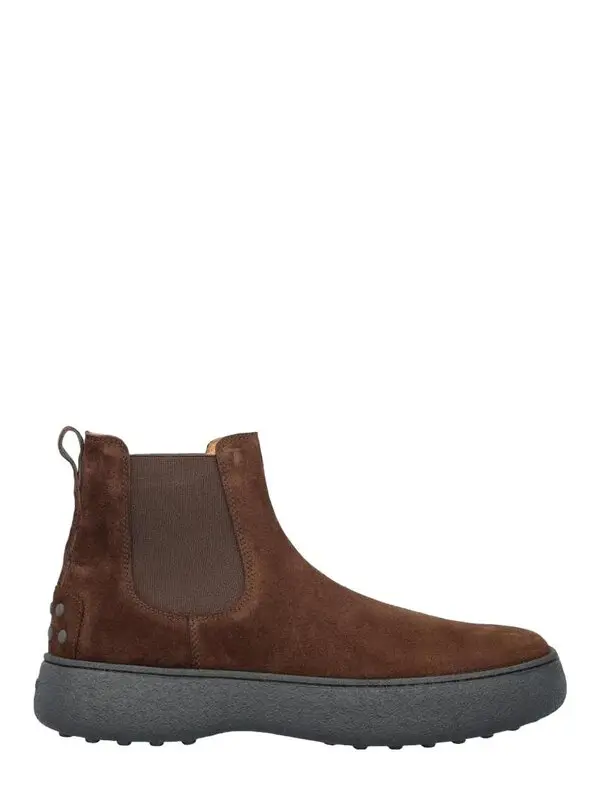 TOD'S Flatform Round-toe Ankle Boots - Multicolor