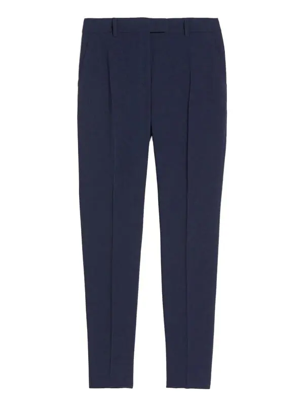 Max Mara Tailored Straight Leg Pants With Waist Loops - Black
