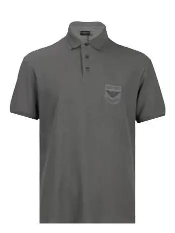 Emporio Armani Logo-patch Polo Shirt - Black