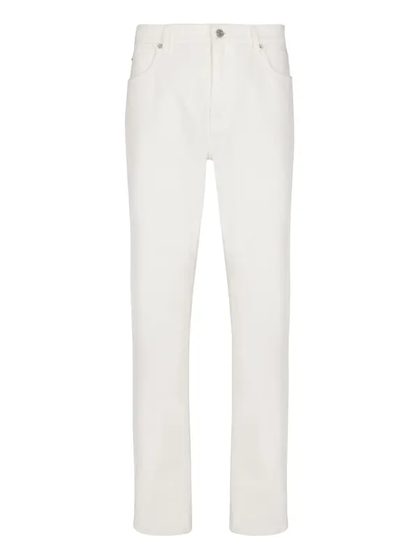 Balmain Straight-cut Denim Jeans - White