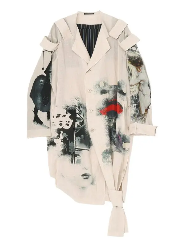 Yohji Yamamoto Epaulet Pattern Casual Jacket - Nude