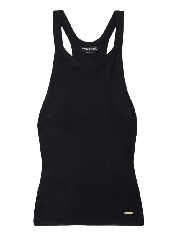 TOM FORD Logo Plaque Tank Top - Black