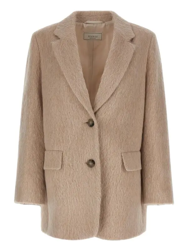 Peserico Single-breasted Blazer - Nude