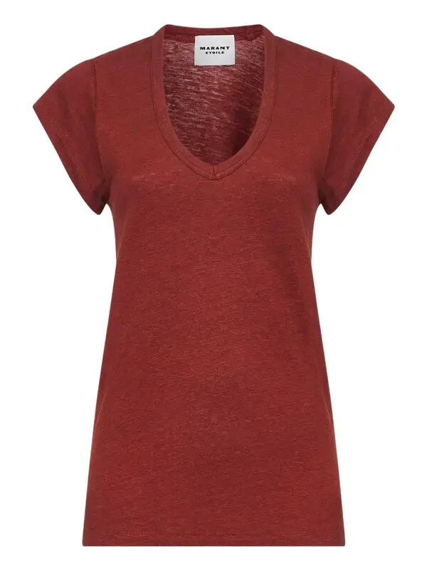Isabel Marant Étoile Zankou V-neck T-shirt - Red