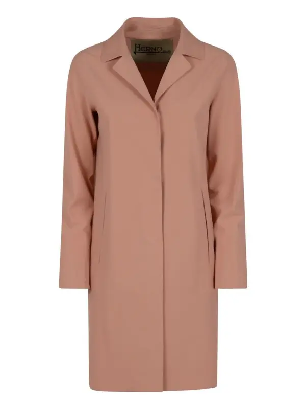 Herno Single-breasted Long-sleeved Coat - Pink