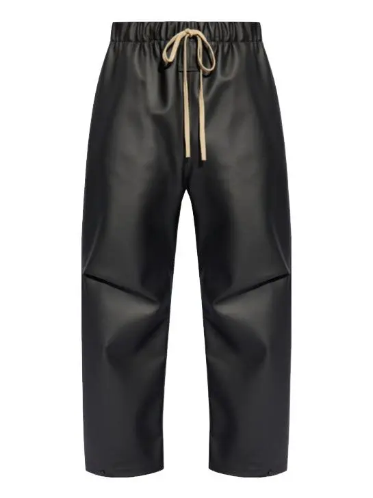 Fear Of God Pleated Wide-leg Drawstring Trousers - Black