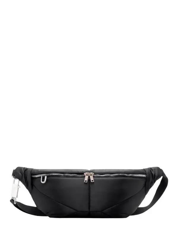 Moncler Quilted Zipped Belt Bag - Black
