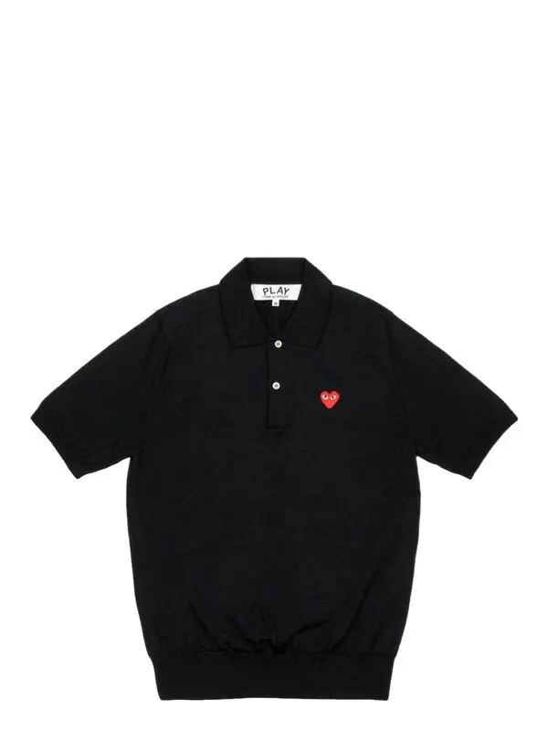Comme Des Garçons Short-sleeved Polo Shirt - Black