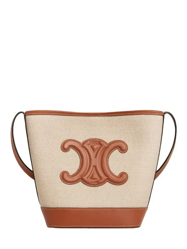 Celine Small Bucket Cuir Triomphe Bag - Natural/tan