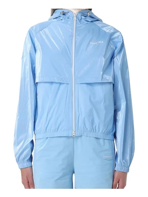 Duvetica Long Sleeve Casual Hooded Jacket - Blue