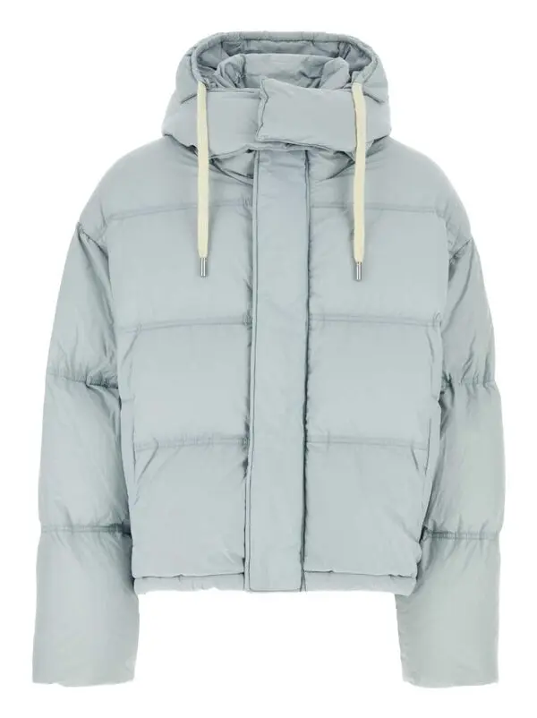 Ami Logo-patch Padded Hooded Jacket - Green