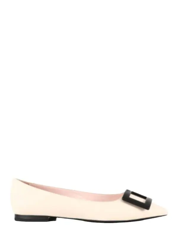 ROGER VIVIER Gommettine Pointed-toe Flat - Black