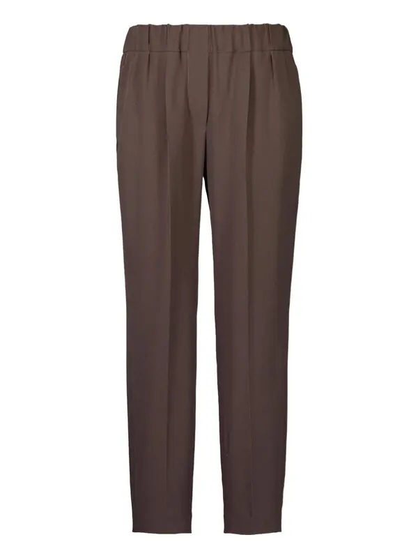 Brunello Cucinelli High-waist Cropped Trousers - Brown