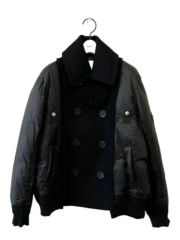Sacai Double-breasted Down Jacket - Black