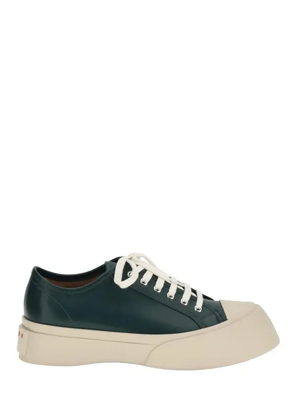 Marni Pablo Logo Patch Lace-up Sneakers - Nude