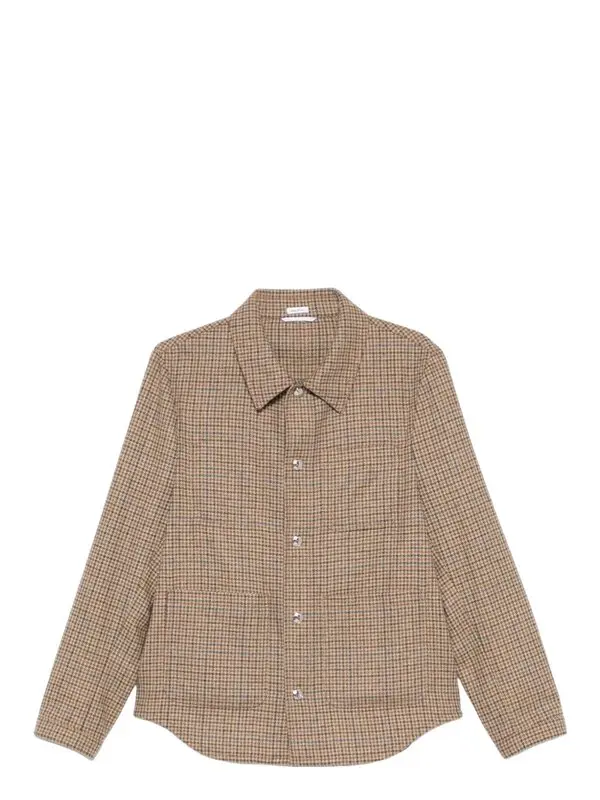 Thom Browne Gunclub Check Cheviot Tweed Utility Jacket - Nude