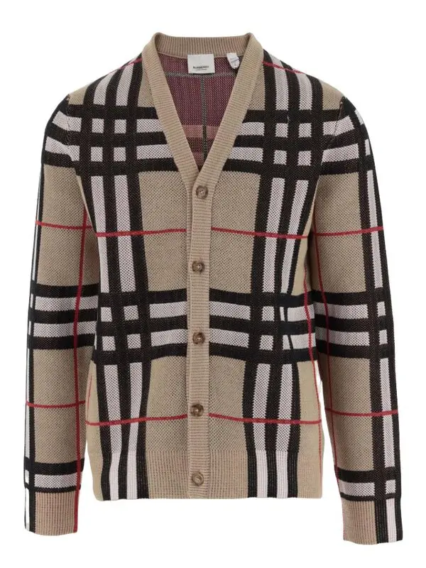 Burberry Vintage Check Knitted Cardigan - Brown