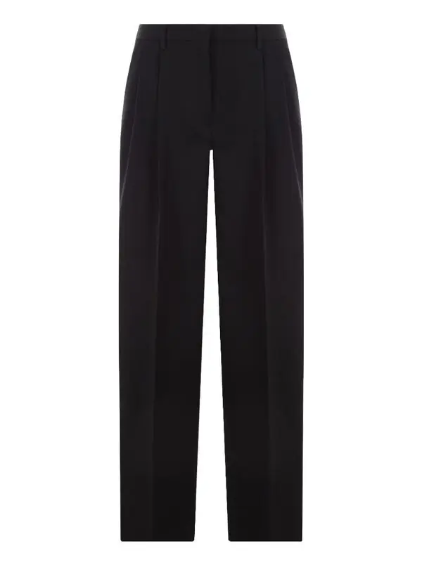JIL SANDER Belted High-waist Trousers - Black
