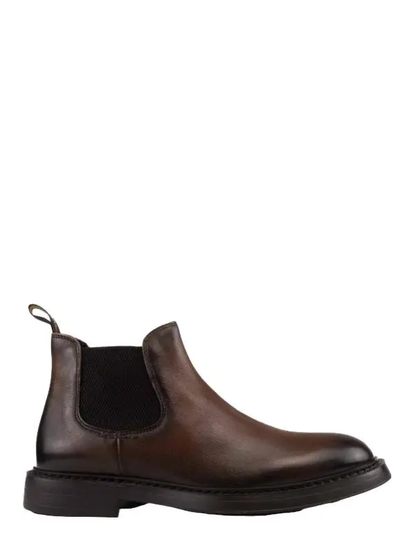 DOUCAL'S Elasticated-panel Chelsea Boots - Black