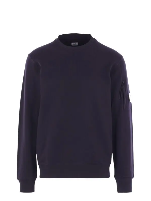 C.P. COMPANY Lens Fleece Crewneck Sweatshirt - Black