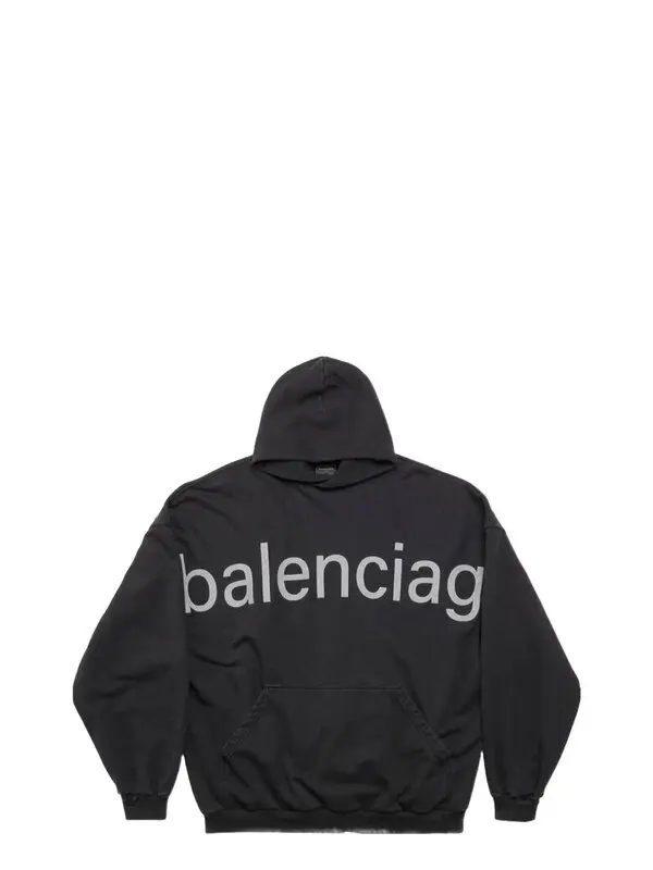 Balenciaga Logo Printed Oversized Hoodie - No
