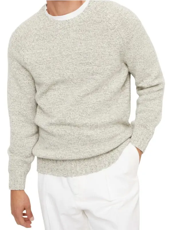 Brunello Cucinelli Marl-knitted Crewneck Jumper - Olive