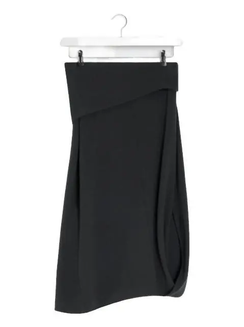 LEMAIRE Twisted Hem Midi Skirt - Anthracite