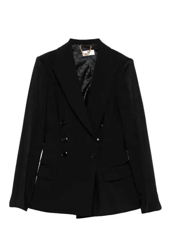 Elisabetta Franchi Double-breasted Blazer - Black