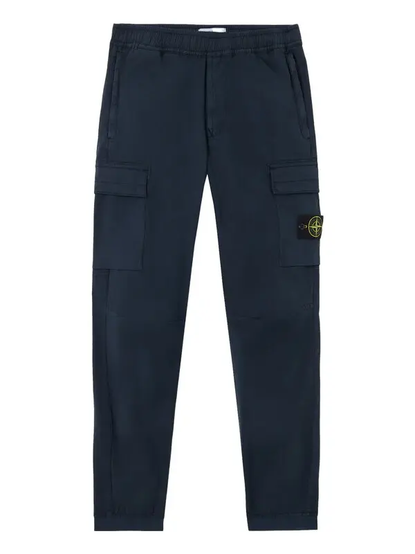 Stone Island Regular Tapered Fit Cargo Trousers - Navy Blue