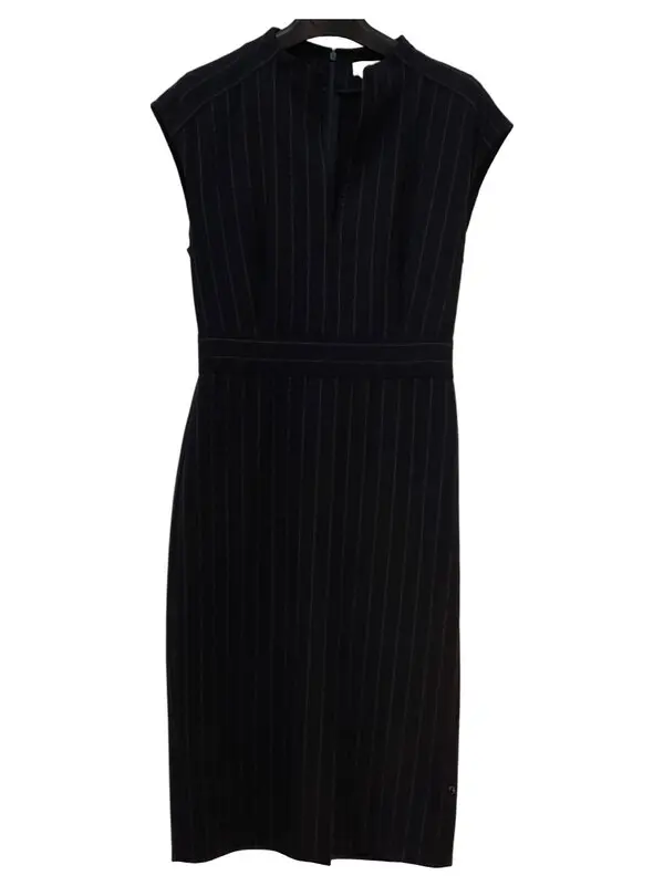 Max Mara Sleeveless Striped Dress - Black