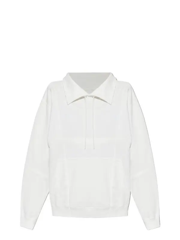 MAISON MARGIELA Oversized Drawstring Sweatshirt - White