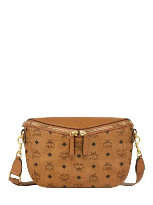 Mcm Small Diamant 3d Crossbody Bag - Cognac Brandy