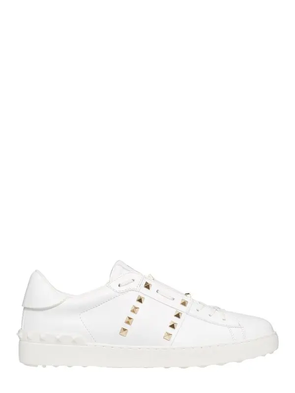 Valentino Garavani Rockstud Untitled Lace-up Sneakers - White