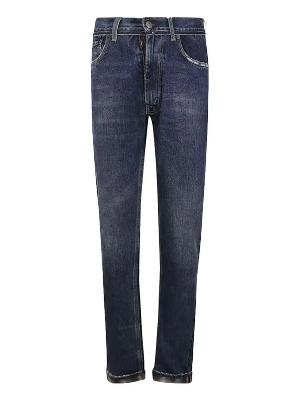 MAISON MARGIELA Pendleton Straight-leg Frayed Jeans - Black