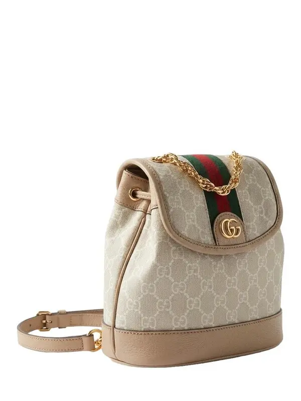 Gucci Mini Ophidia Backpack - Beige And White