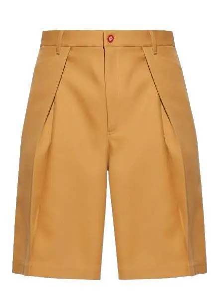 Casablanca Waistband Loop Shorts - Beige