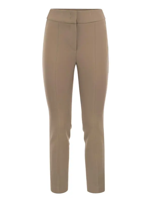 Peserico Stretch Gabardine Slim Trousers - Gray