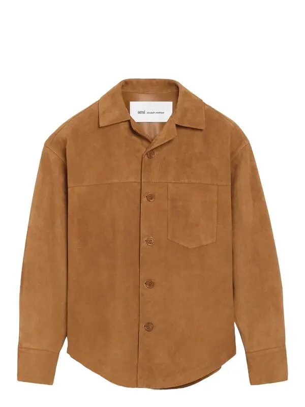 Ami Buttoned Overshirt - Brown