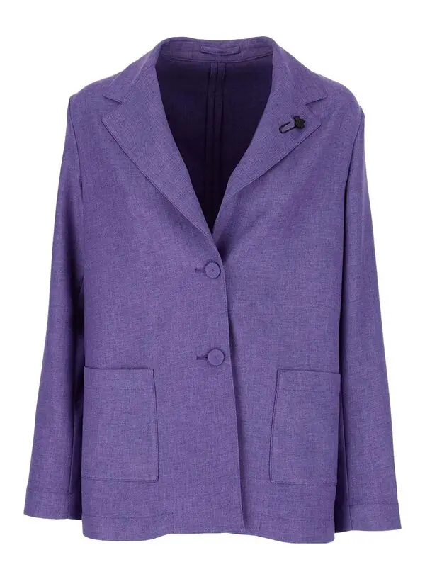 LARDINI Patch Pocket Blazer - Lavender